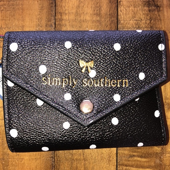 Simply Southern | Bags | Simply Southern Black And White Polka Dot ...